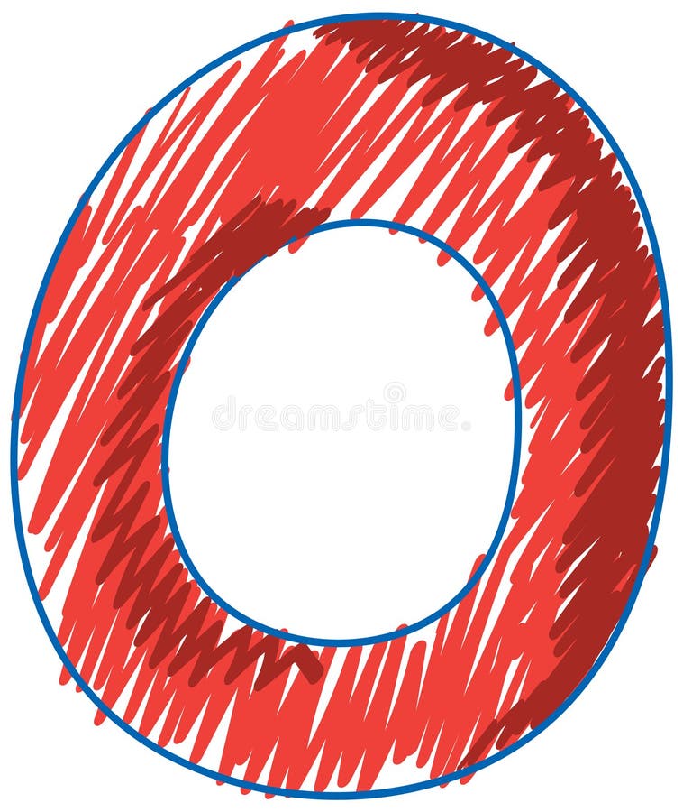 Numbers in Pencil Colour Sketch Simple Style Stock Vector ...