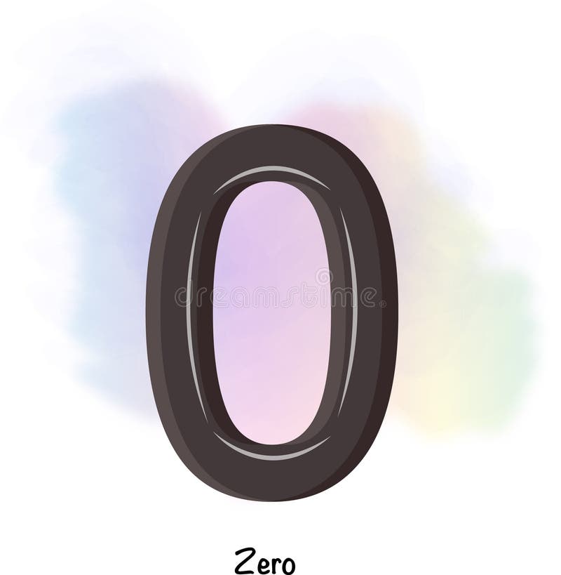Number ZERO tracing with 0 stock vector. Illustration of circle - 276191744