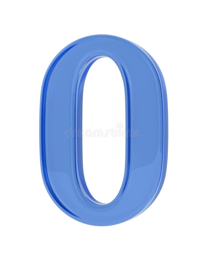 Icy Number Zero, 0 with a Snow Cap. Decorative Winter Font Stock ...