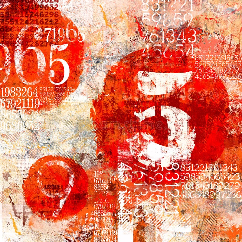 Abstract number collage stock illustration. Illustration of creative ...