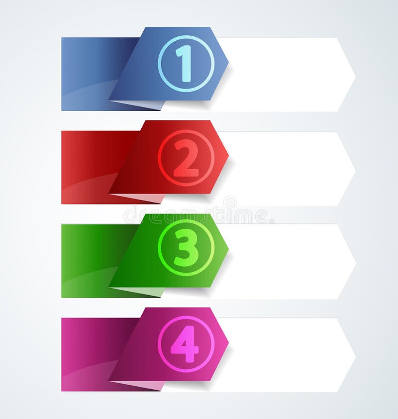 3 number banners stock vector. Illustration of design - 31119972