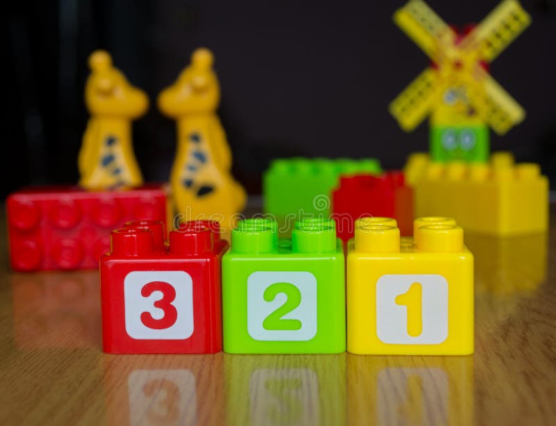 Numbered building blocks stock image. Image of wooden - 185969745
