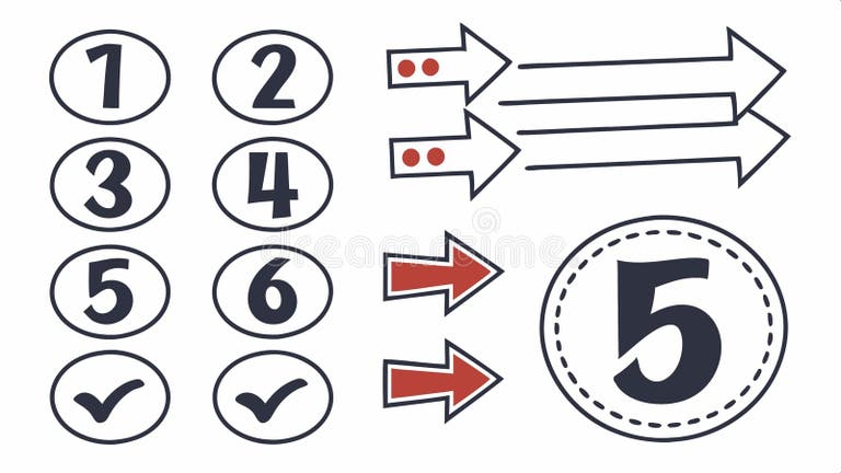 Numbered Checklist, Tasks and To,do List Illustration Vector Design ...