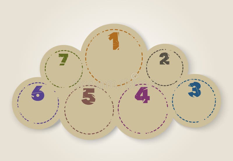 Numbered design template stock vector. Illustration of paper - 30088712