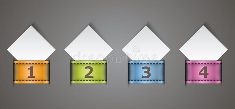 Numbered design templates stock vector. Illustration of stationary ...