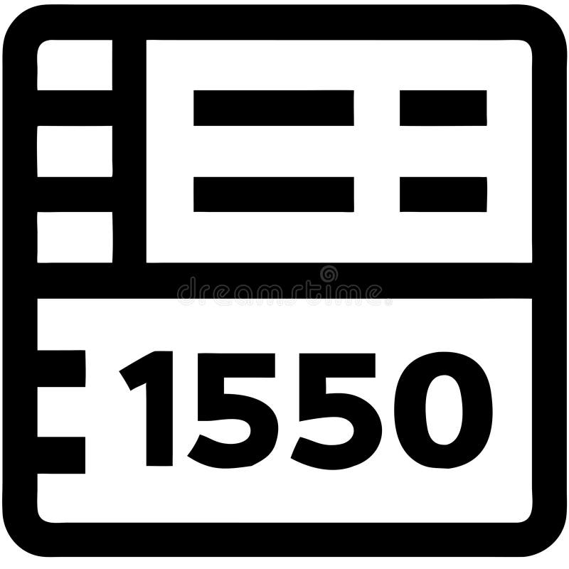 Numbered Document Black and White Vector Graphic for Business and Label ...