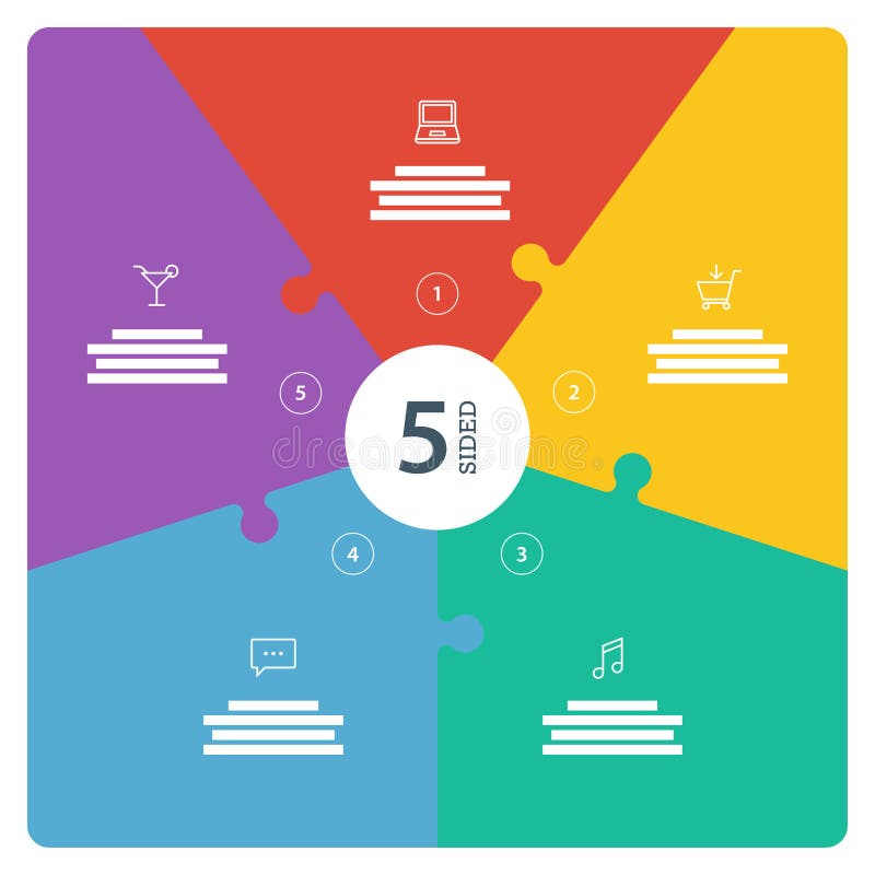 Numbered Full Page Flat Rainbow Spectrum Colored Puzzle Presentation ...