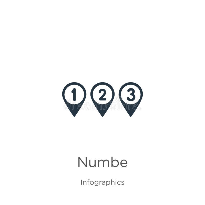 Numbered Icon Vector. Trendy Flat Numbered Icon from Infographics ...
