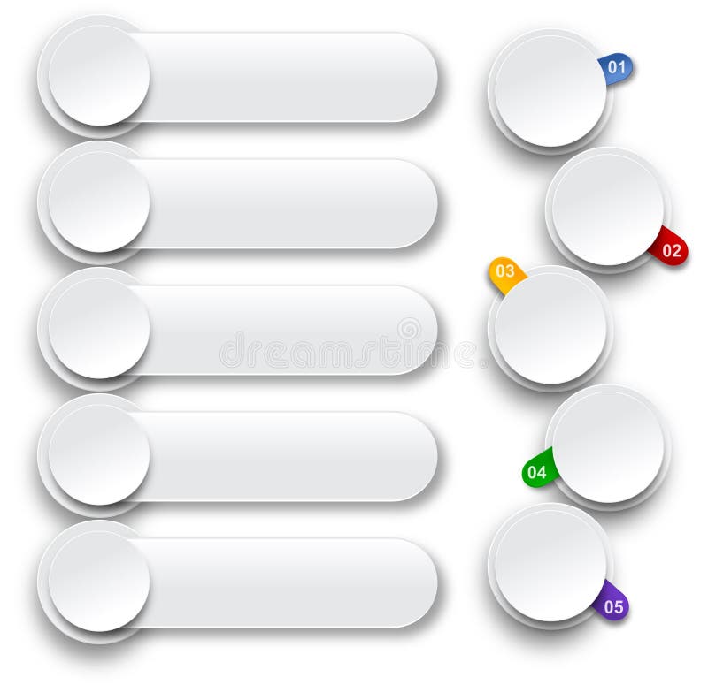 Numbered Infographics Paper Labels Stock Vector - Illustration of color ...