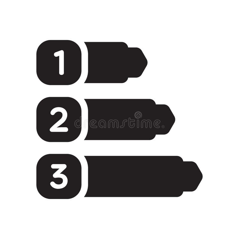 Numbered Information Icon Vector Sign and Symbol Isolated on White ...