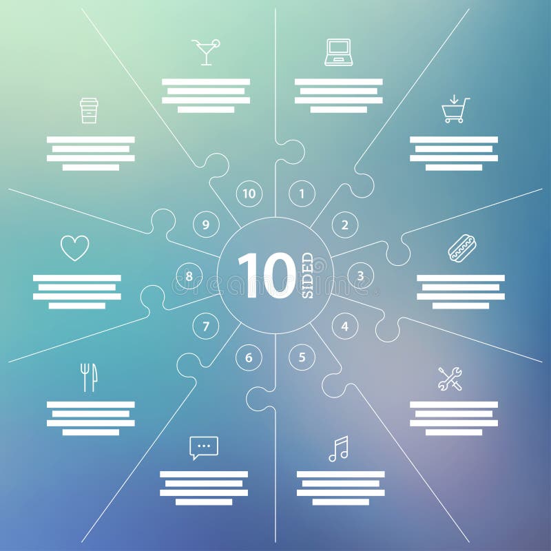 Numbered Line Puzzle Presentation Infographic Chart with Explanatory ...