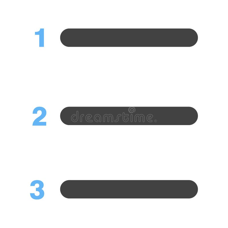 Numbered List Icon Stock Illustrations – 435 Numbered List Icon Stock ...