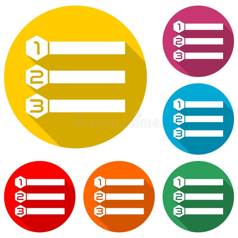 Numbered Icon Vector. Trendy Flat Numbered Icon from Infographics ...