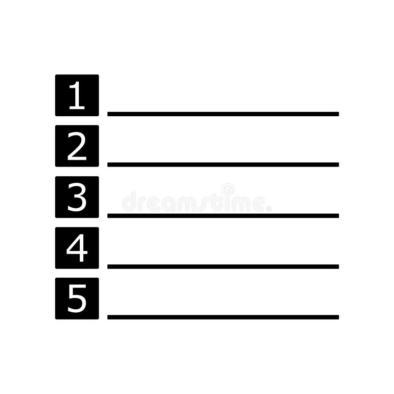 Numbered Icon Vector. Trendy Flat Numbered Icon from Infographics ...