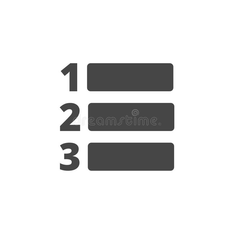 Numbered List Icon Stock Illustrations – 435 Numbered List Icon Stock ...