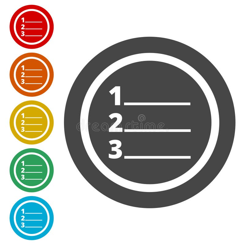 Numbered List Stock Illustrations – 644 Numbered List Stock ...