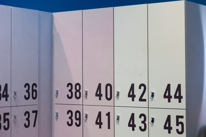 Numbered lockers with key stock photo. Image of white - 332080014