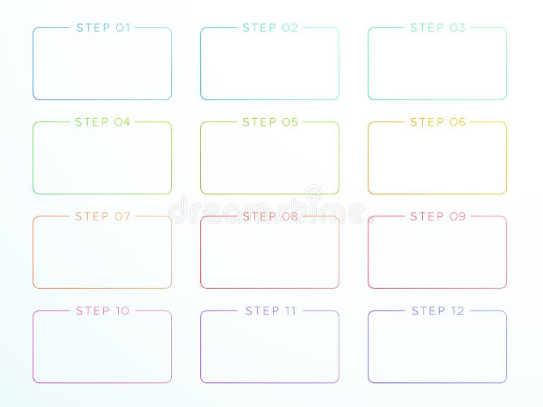Infographic Box 12 Steps Stock Illustrations – 68 Infographic Box 12 ...