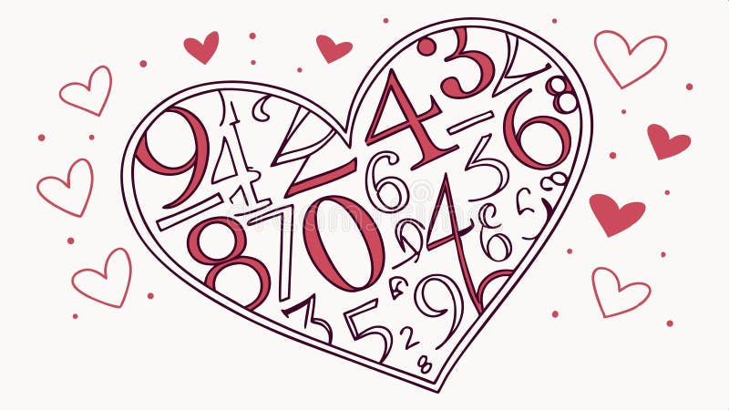 Numbered Pie Chart Heart, Statistics Love Data, Analytical Affection ...