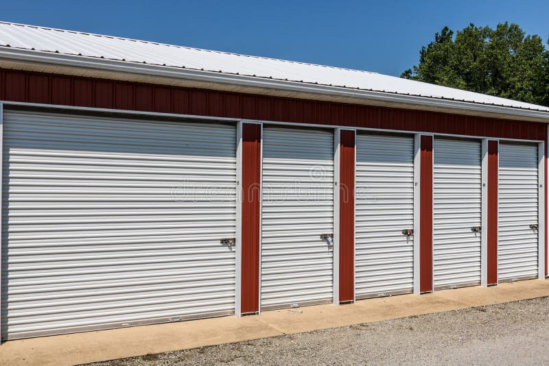 Numbered Self Storage and Mini Storage Garage Units Stock Photo - Image ...