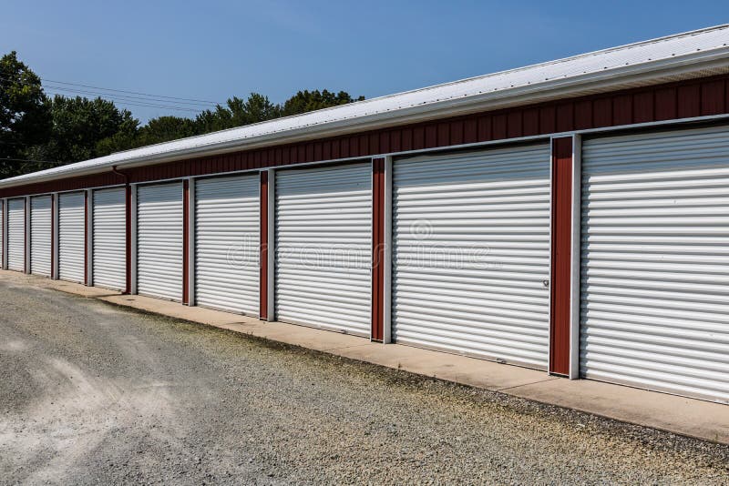 Numbered Self Storage and Mini Storage Garage Units Stock Photo - Image ...