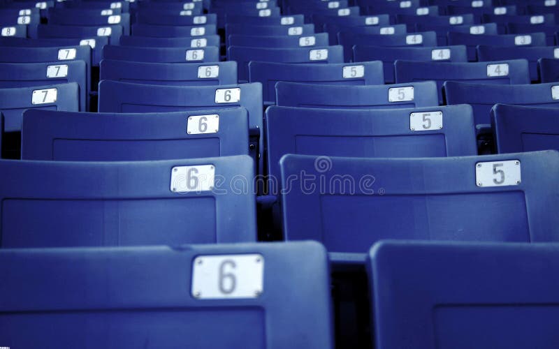 Numbered seats stock photo. Image of chaises, five, sets - 6746390