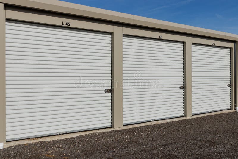Numbered Self Storage and Mini Storage Garage Units II Stock Image ...
