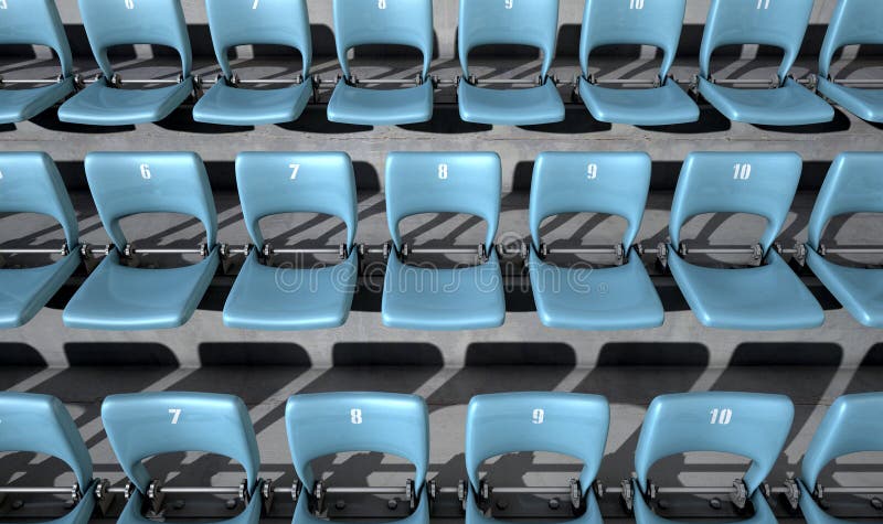 Numbered Stadium Seats stock illustration. Illustration of stadium ...