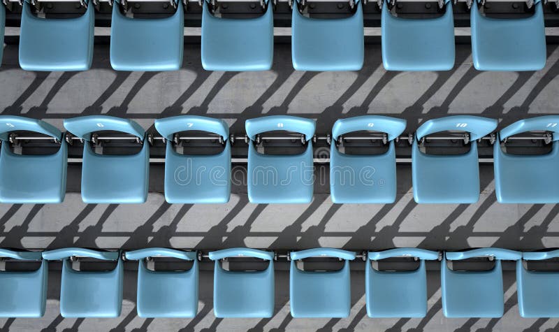 Numbered Stadium Seats stock illustration. Illustration of viewers ...