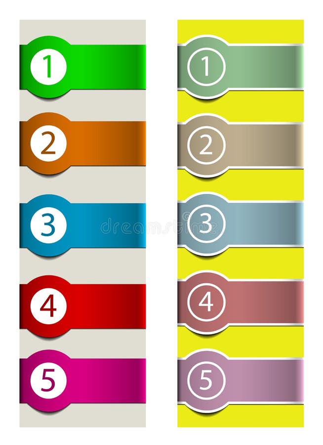 Numbered web elements stock vector. Illustration of icon - 26189454