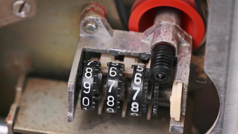 Numbered Wheels: Mechanical Counter in Action Stock Video - Video of ...