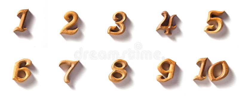 Numberic by wooden stock illustration. Illustration of finish - 21779193