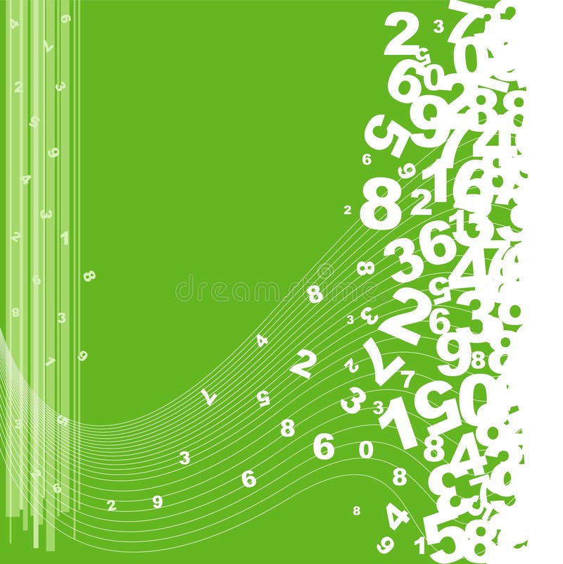 Mathematical Numbers Blue Background Stock Illustration - Illustration ...