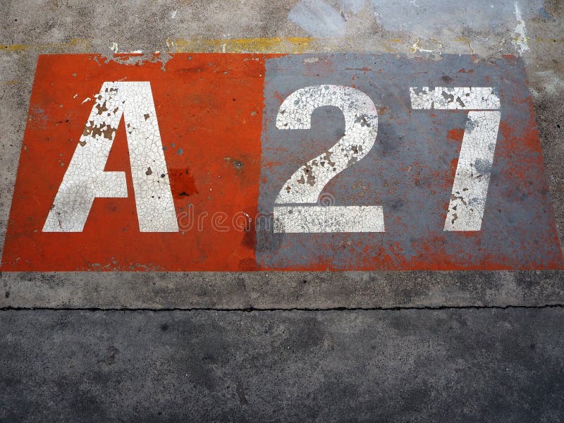 Numbering in Red, White and Grey at a Berth in the Harbour Stock Image ...