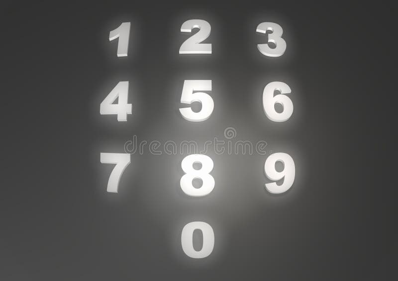 Numbers 0-9 stock illustration. Illustration of numbers - 14292153