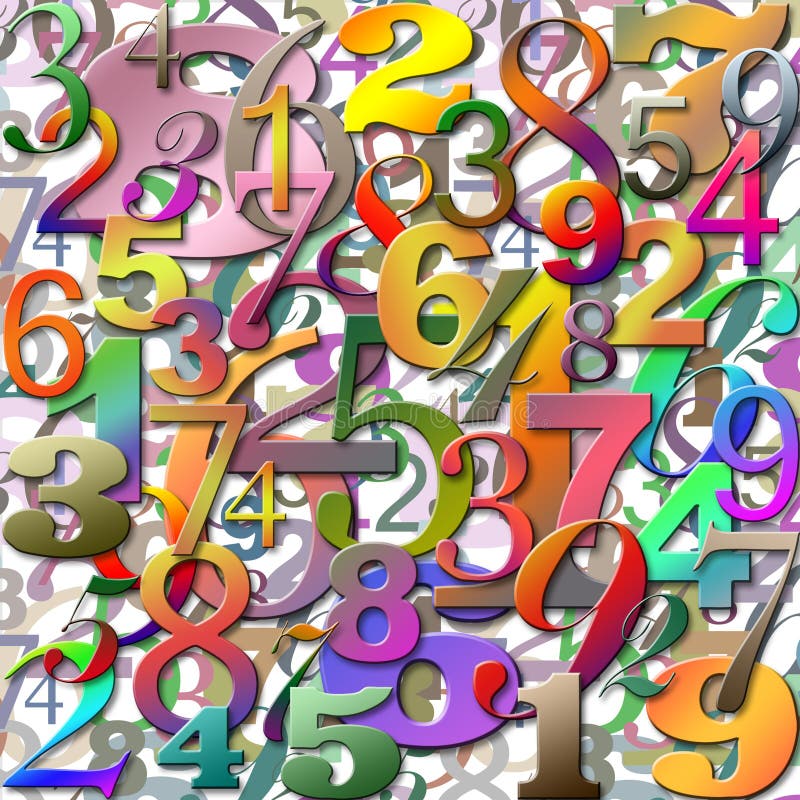 Numbers stock illustration. Illustration of colorful - 14438333