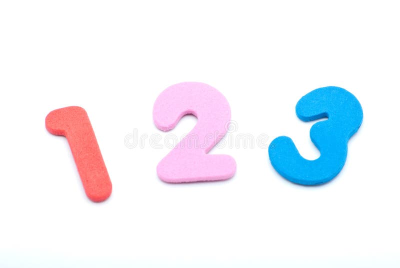Isolated numbers 1 2 3 stock photo. Image of colorful - 10118752