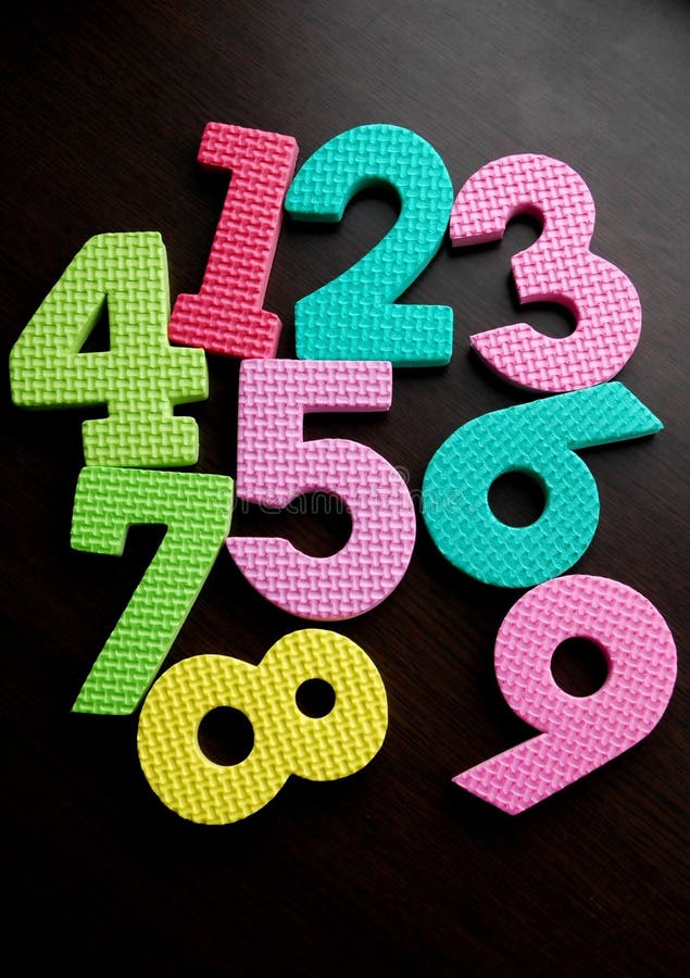Colourful numbers stock image. Image of coloured, closeup - 61315253
