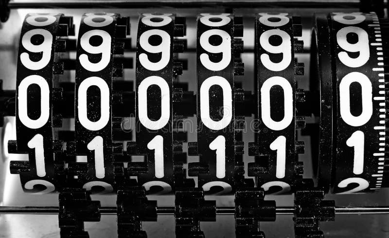 Numbers of an Analog Meter with the Text 012345 Stock Image - Image of ...