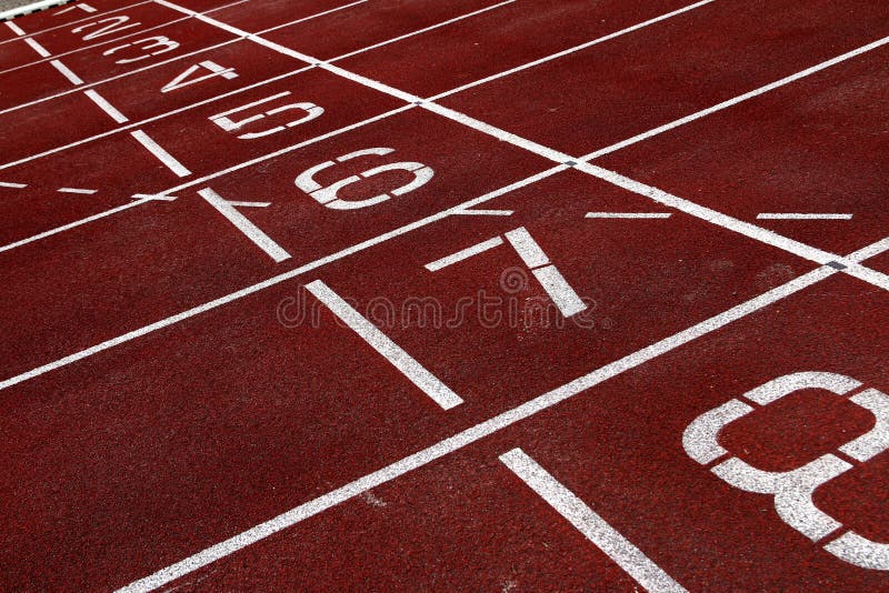 Numbers on an Athletic Track Stock Photo - Image of athletic, track ...