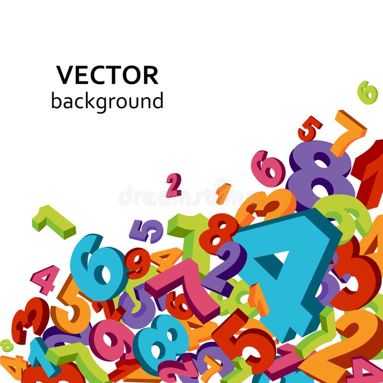 Numbers background stock vector. Illustration of repeat - 16400829