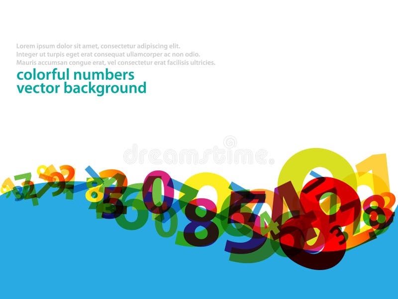Background with numbers stock vector. Illustration of graphic - 16473575