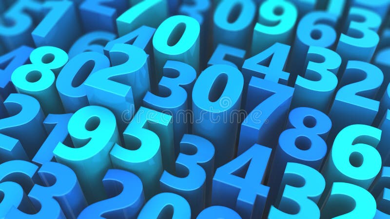 Numbers background stock illustration. Illustration of four - 78654308