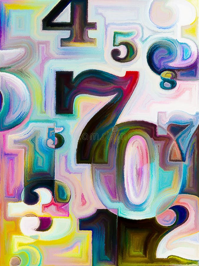 Numbers Background stock illustration. Illustration of brushstroke ...