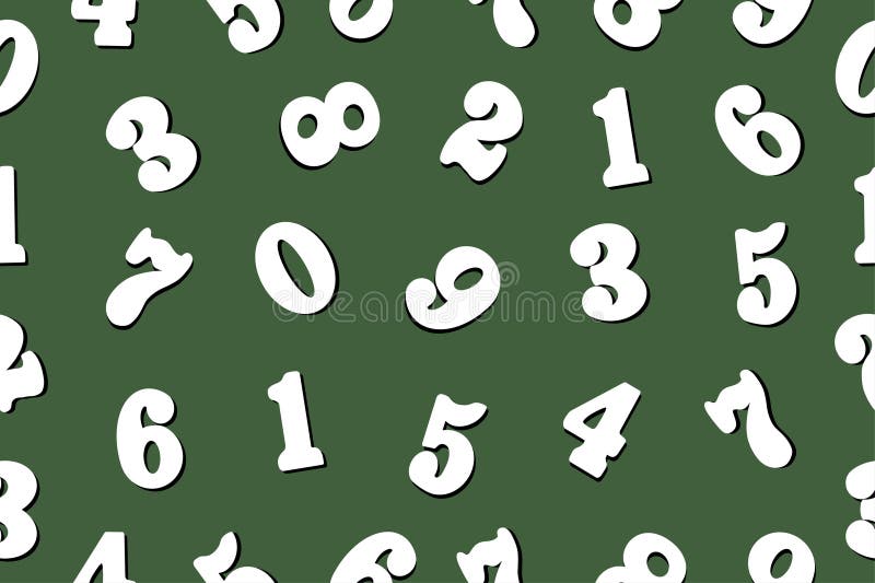 Numbers Background. Seamless Pattern with Numbers for School Design ...
