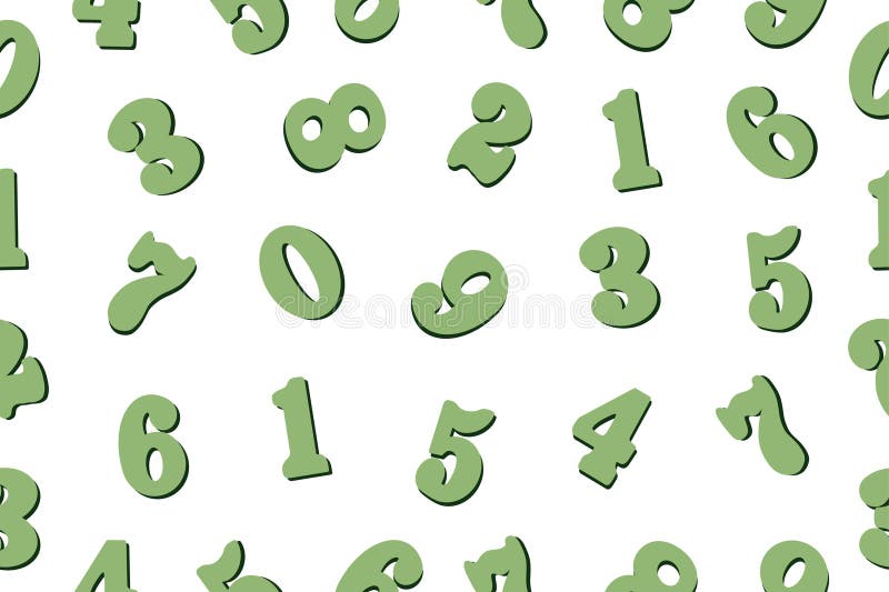 Numbers Background. Seamless Pattern with Numbers for School Design ...