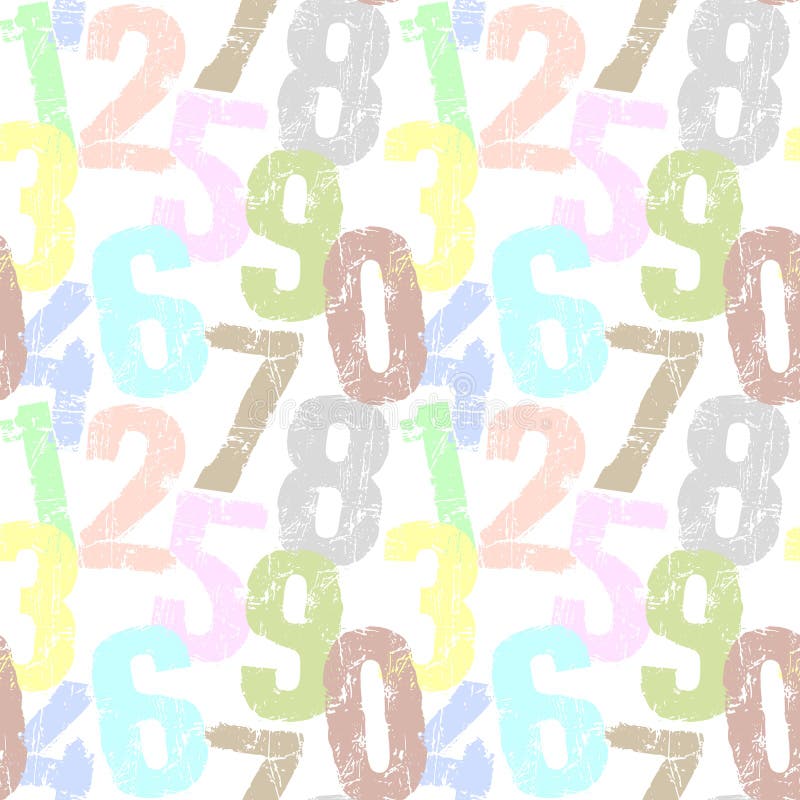 Seamless Numbers Pattern and Background Vector Illustration Stock ... Seamless Numbers Pattern and Background Vector Illustration Stock ...