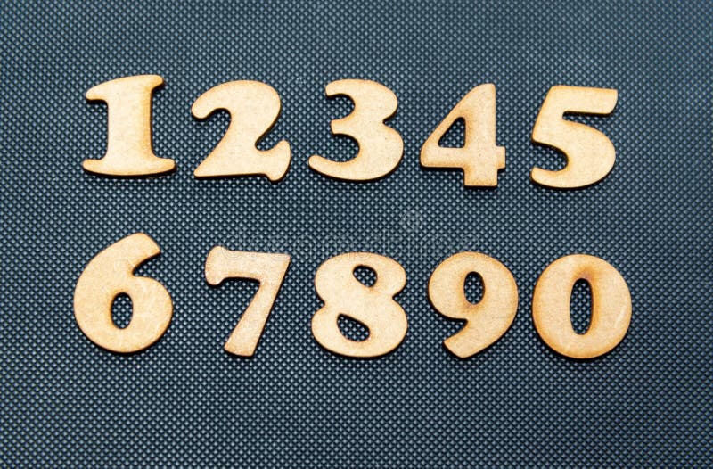 Numbers on a Black Background. Stock Image - Image of embossed, science ...