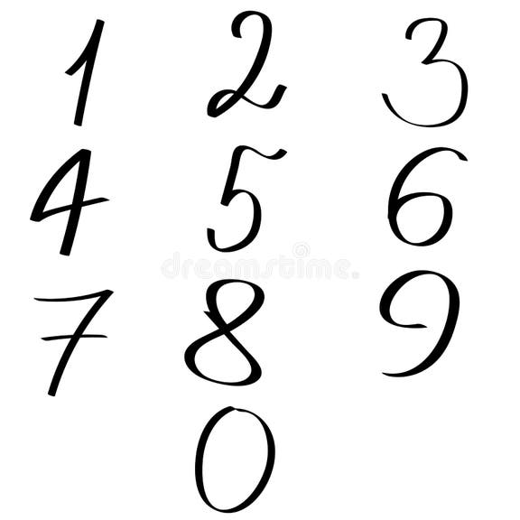 Numbers stock vector. Illustration of numbers, mixed - 85172949