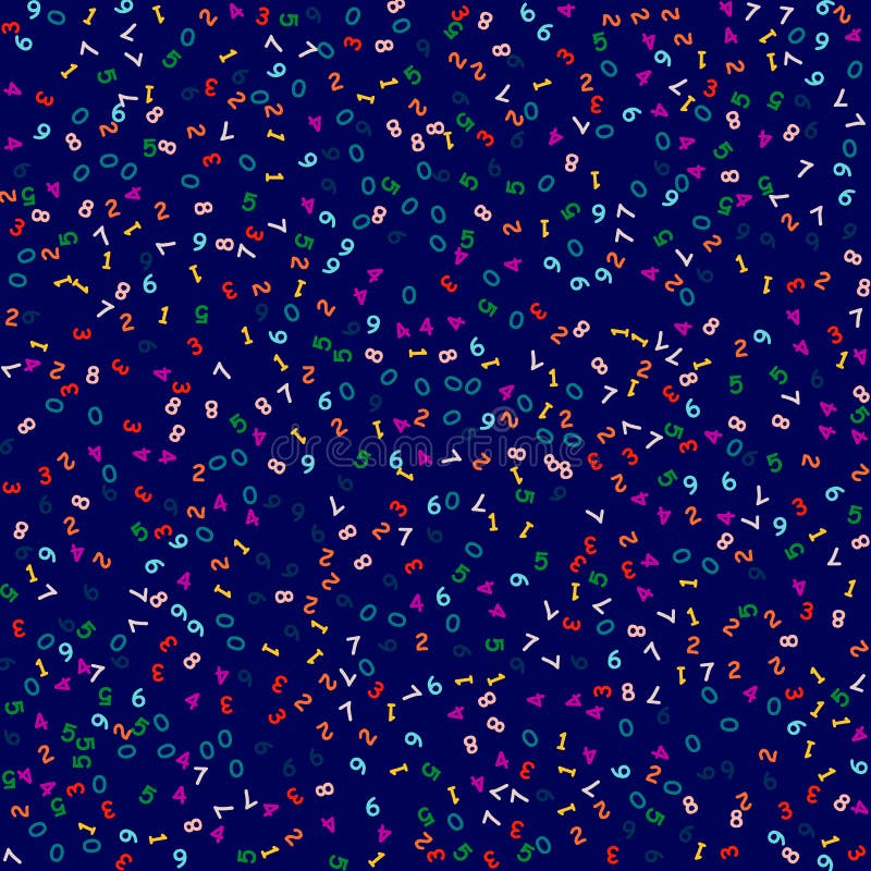 Numbers on Blue Background. Abstract Vector Illustration. Eps 10 Stock ...